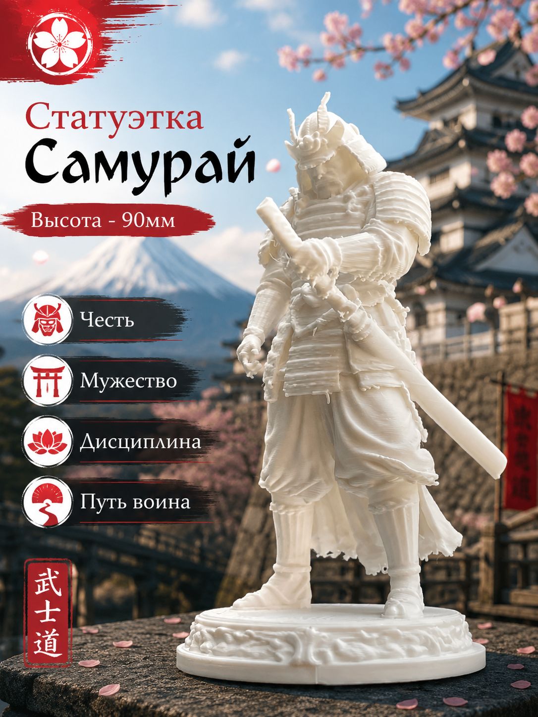 Статуэтка Самурай настольная малая