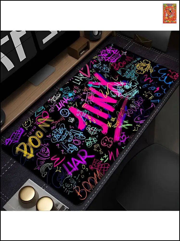 Jinx Коврик для мышки, XXL, темно-розовый, зеленый