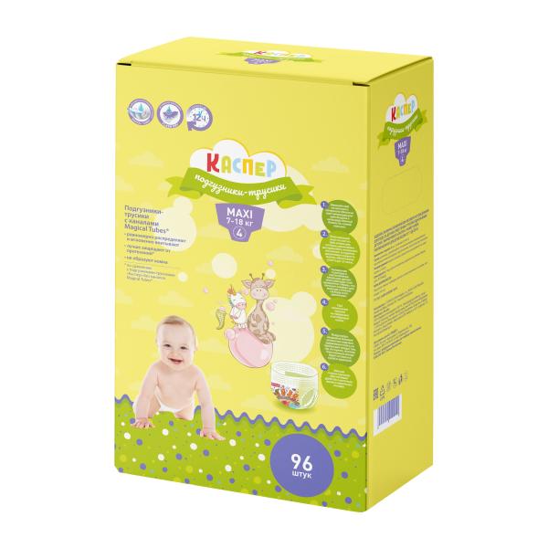 Подгузники-трусики Каспер детские 4 Maxi 7-18кг 96шт