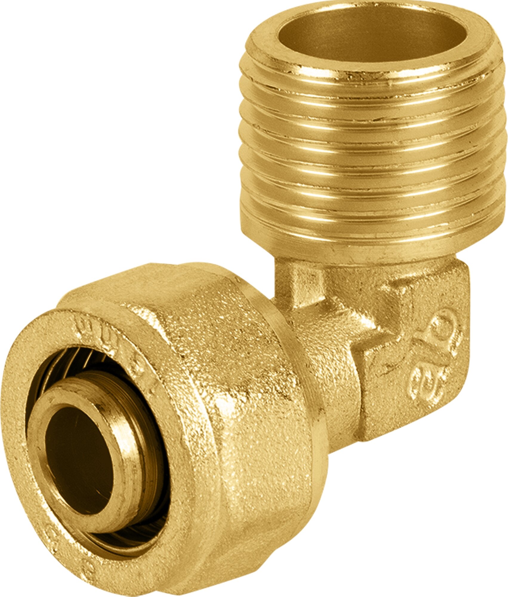 Угол комбинированный 90о Aquabeam 1/2'x16 мм НР латунь ABО.353. Y.001604