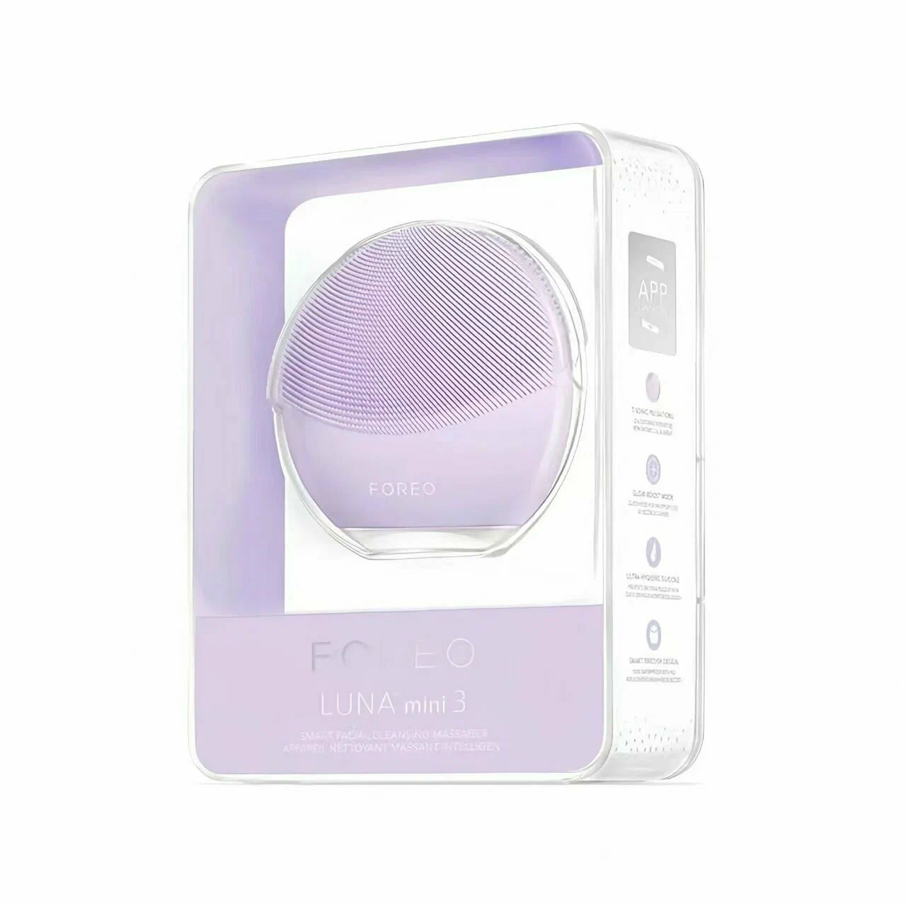FOREO LUNA mini 3 Электрическая очищающая щеточка для лица для всех типов кожи, Purple
