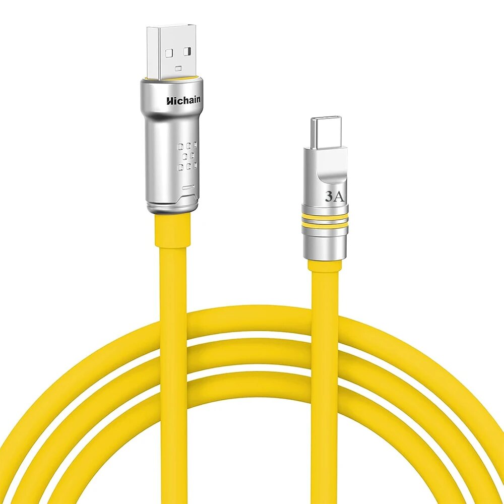 Кабель USB-C Hichain 2м, желтый, 15W