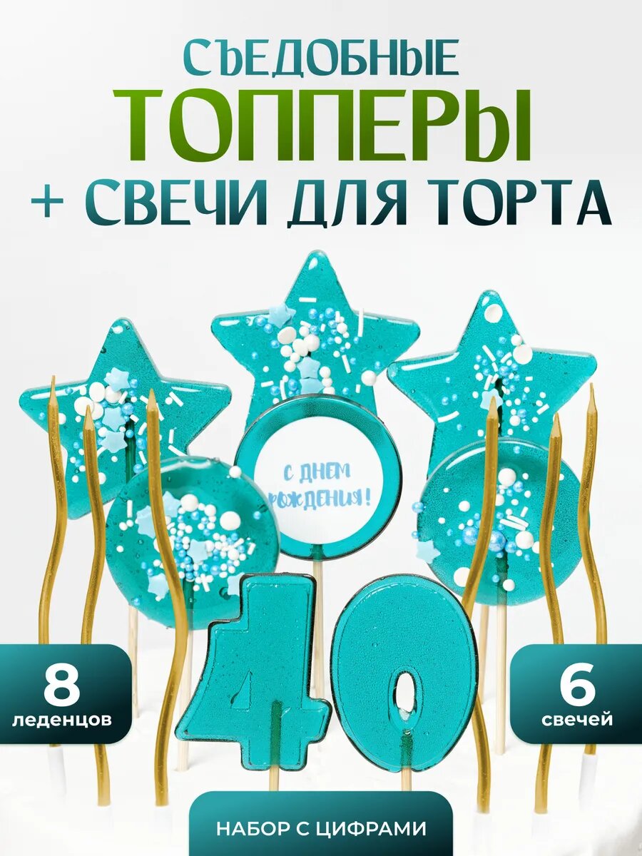 Топпер на торт 40 лет