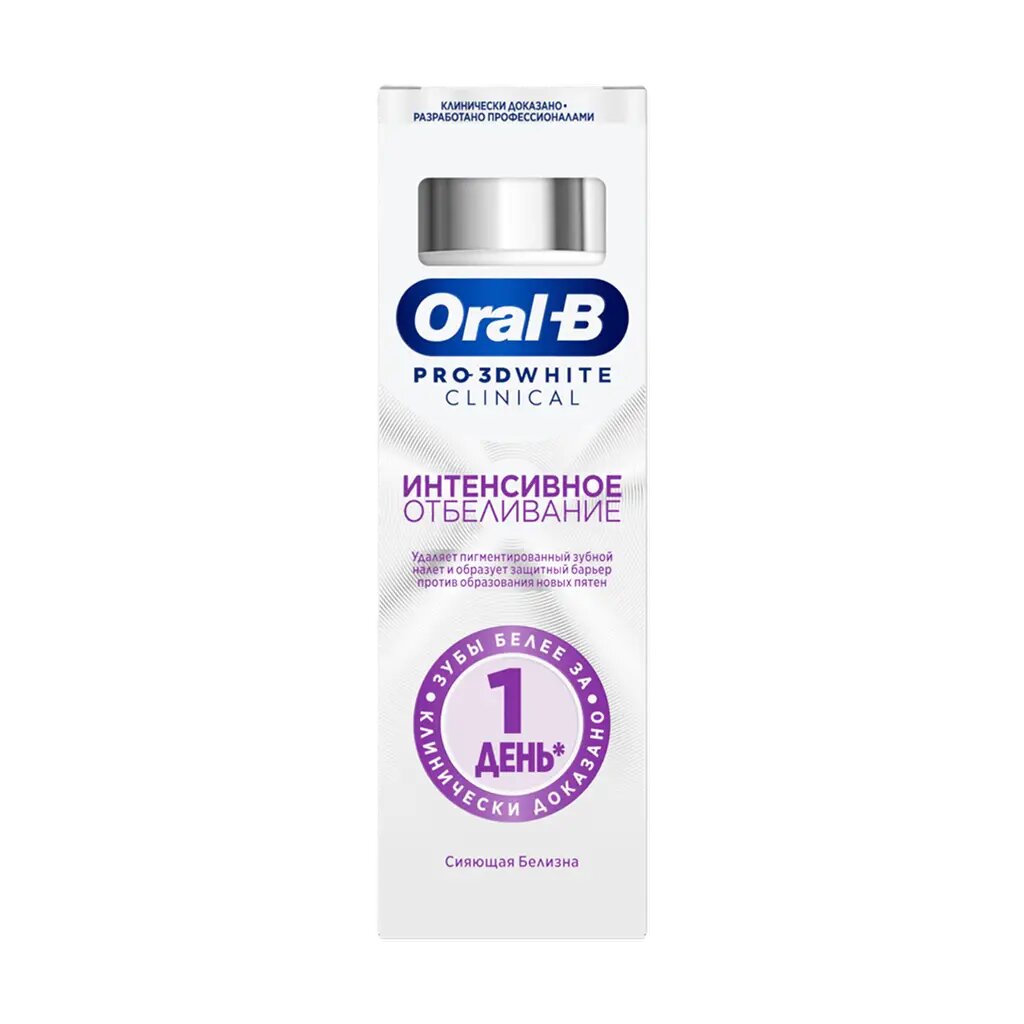 Oral-B Зубная паста 3D White Clinical Сияющая Белизна 75 мл 75 мл
