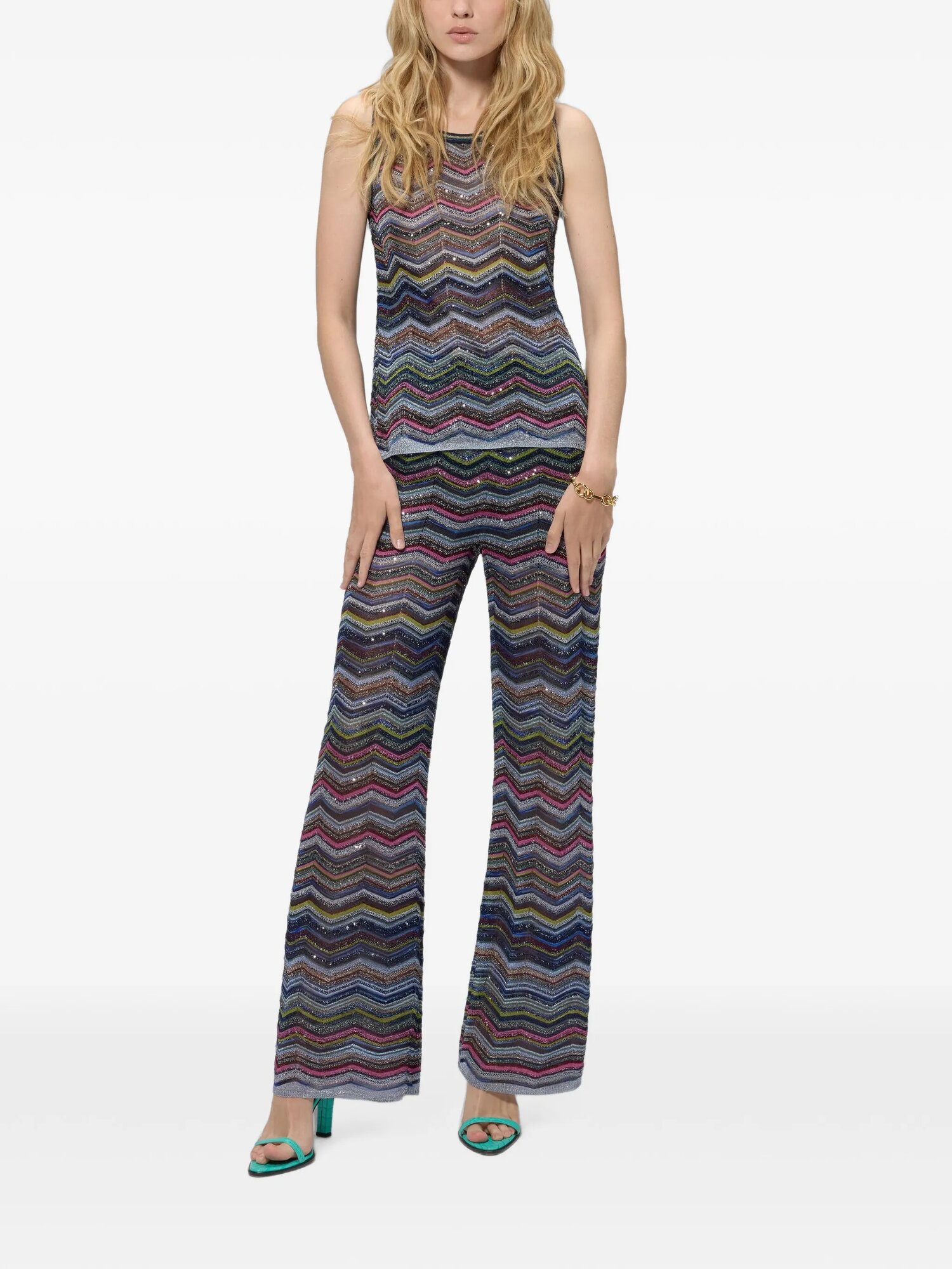 Топ Missoni Chevron, размер 42, синий — фото 1