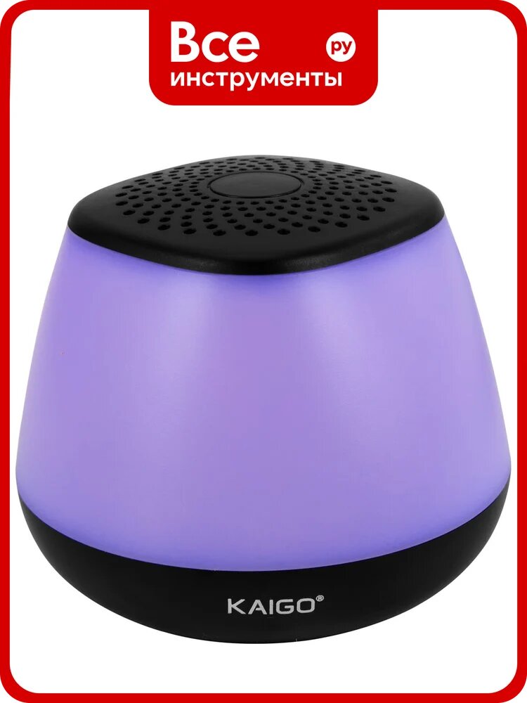Колонка портативная Kaigo GE-3058, 3 Вт, Bluetooth, Micro SD, RGB 514222