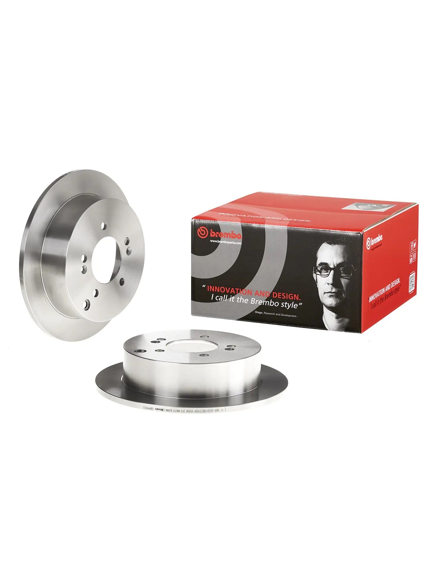 Диск тормозной сплошной задний BREMBO (08. A446.10) Prime Standard