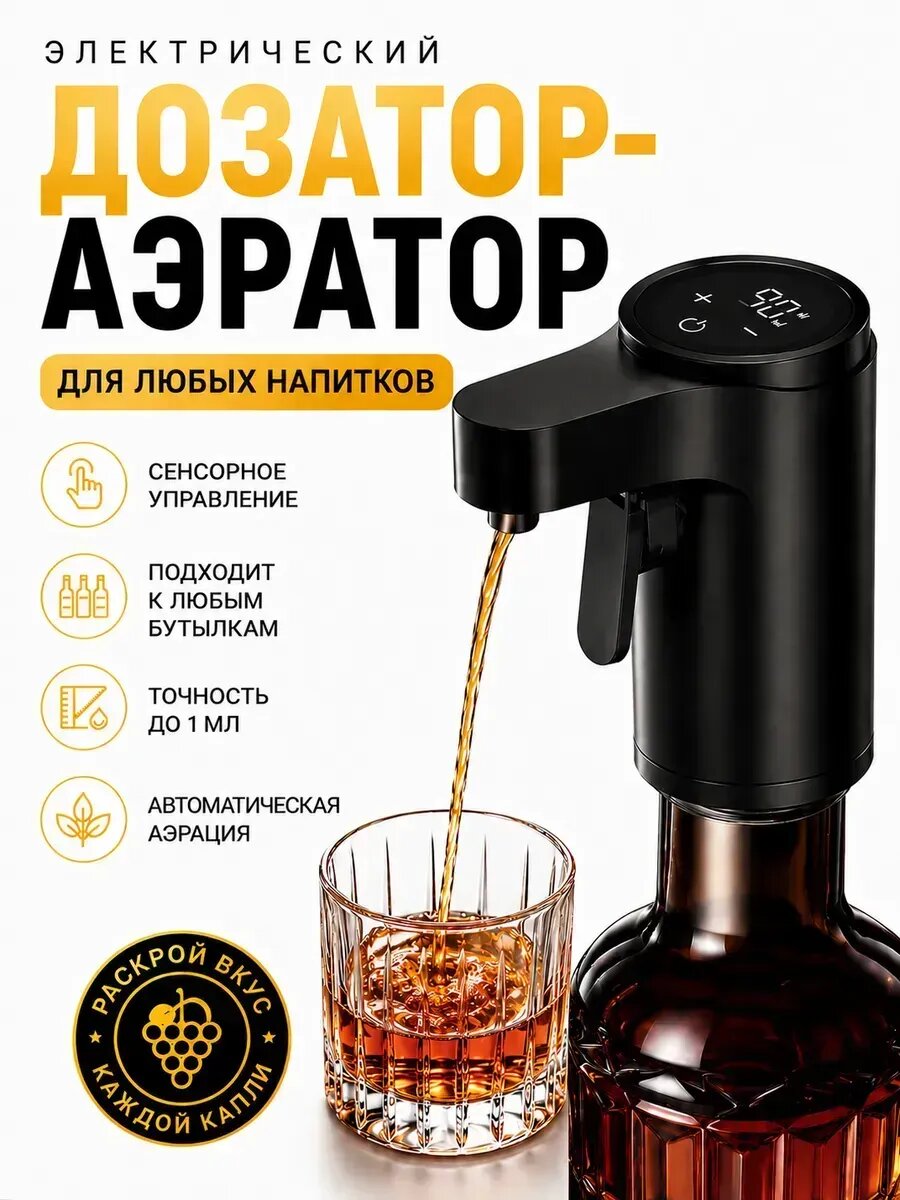 Электрический бутылочный насос-дозатор с USB разъемом A