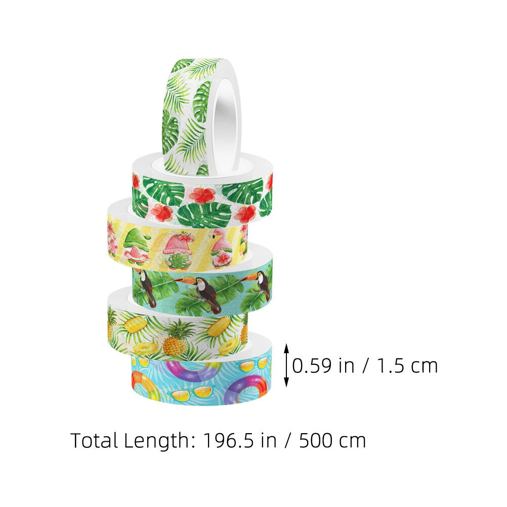 12 Рулонов Ленты Для Скрапбукинга Ручной Разрыв Decorative Tape Размер 500.00X1.50X0.10Cm Цвет Ассорти