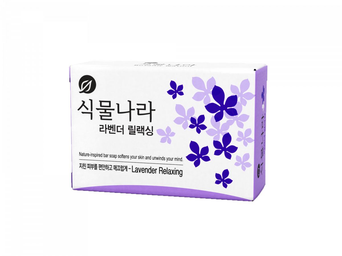 LION Туалетное мыло с экстрактом лаванды 90г. Botanic Nation Lavender relaxing.