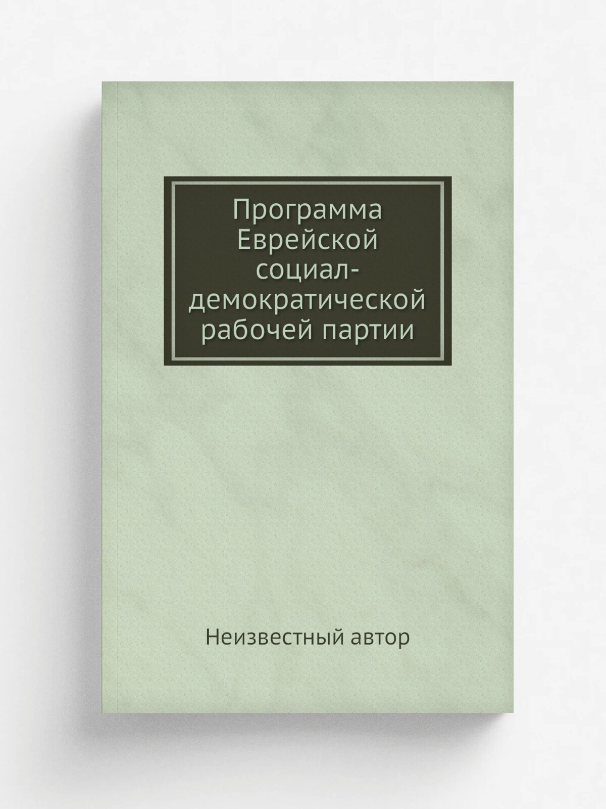 Программа Еврейской социал-демократической рабочей партии