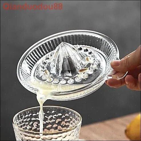 Ручная стеклянная соковыжималка для цитрусовых, прозрачная, 1 шт