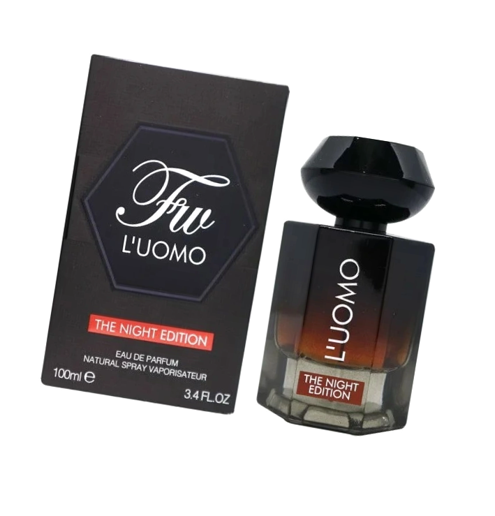 Парфюм для мужчин Fragrance World L Uomo The Night Edition 100 мл / Найт Эдишн