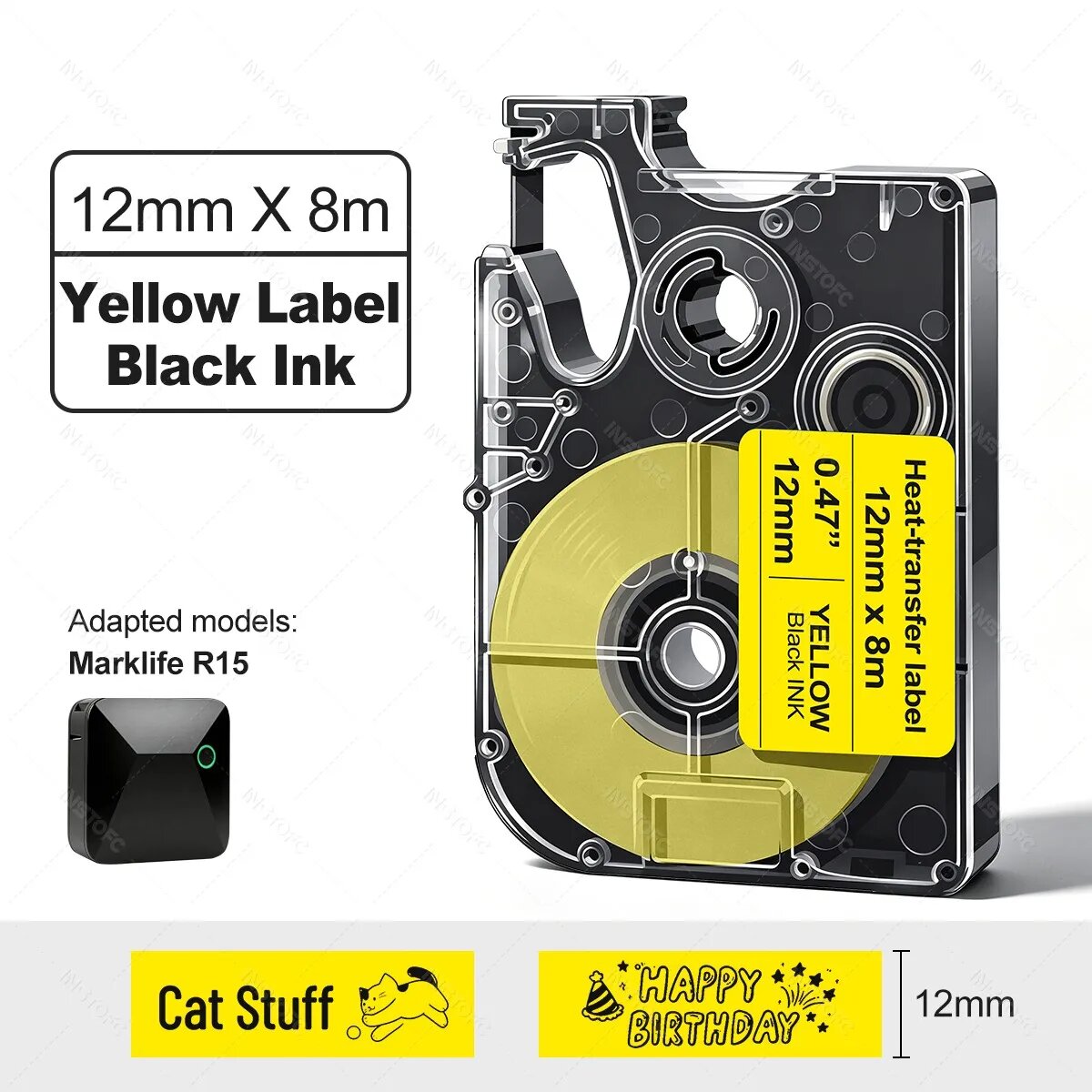 Термотрансферный принтер Marklife R15 Yellow Label 12mmx8m