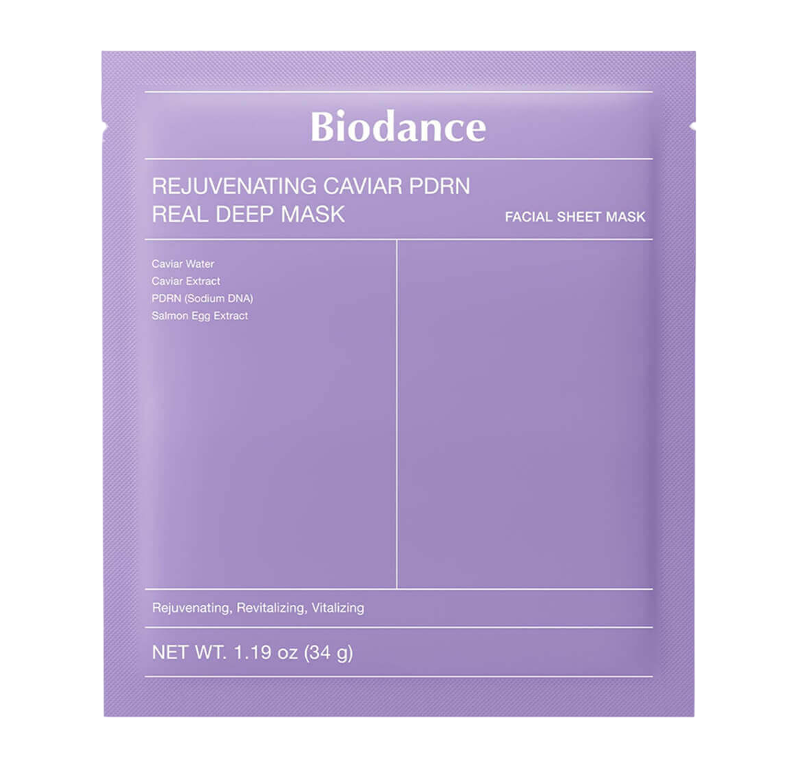 Biodance Rejuvenating Caviar PDRN Real Deep Mask 34g Омолаживающая гидрогелевая маска с пдрн и икрой, BD613, Biodance