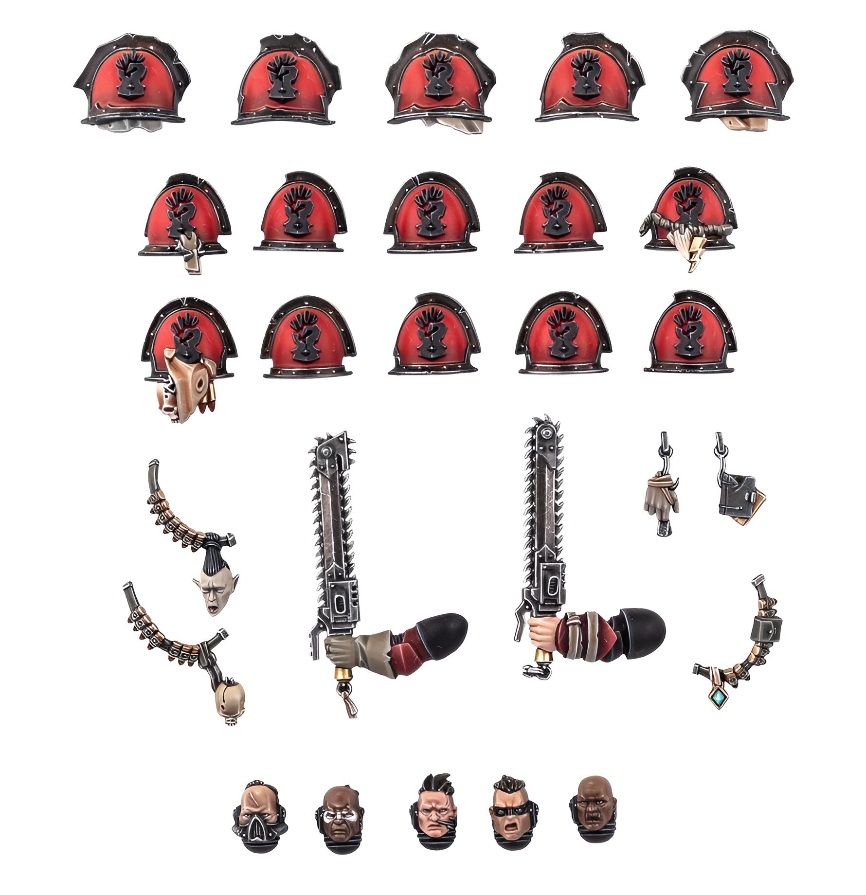 Warhammer 40k Миниатюры / Chaos Space Marines / Red Corsairs Upgrades and Transfers (смола, литье)