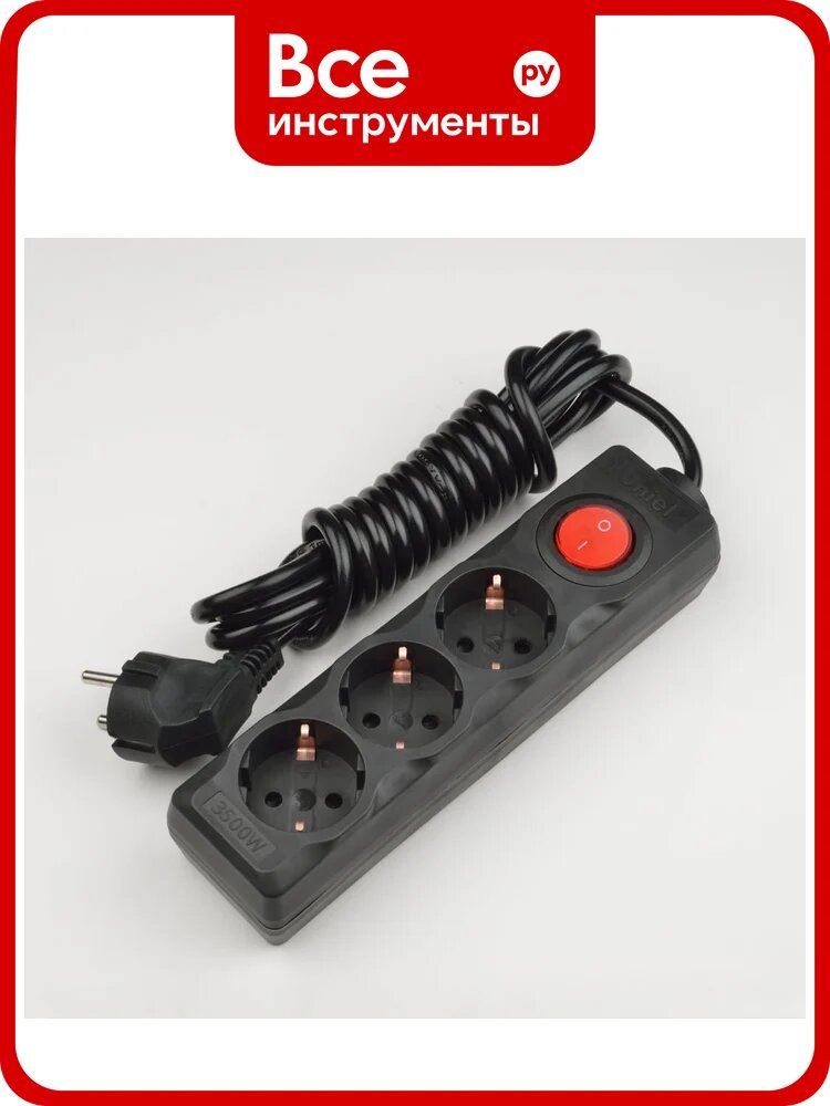 Бытовой удлинитель Uniel BLACK S-GCD3-3B UL-00003608
