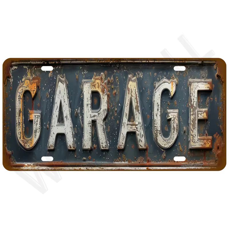 Грубая винтажная вывеска Garage для автогаража Декоративная табличка 15х30 см