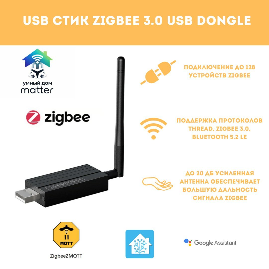 Zigbee/Thread Стик Zigbee 3.0 USB Dongle Plus