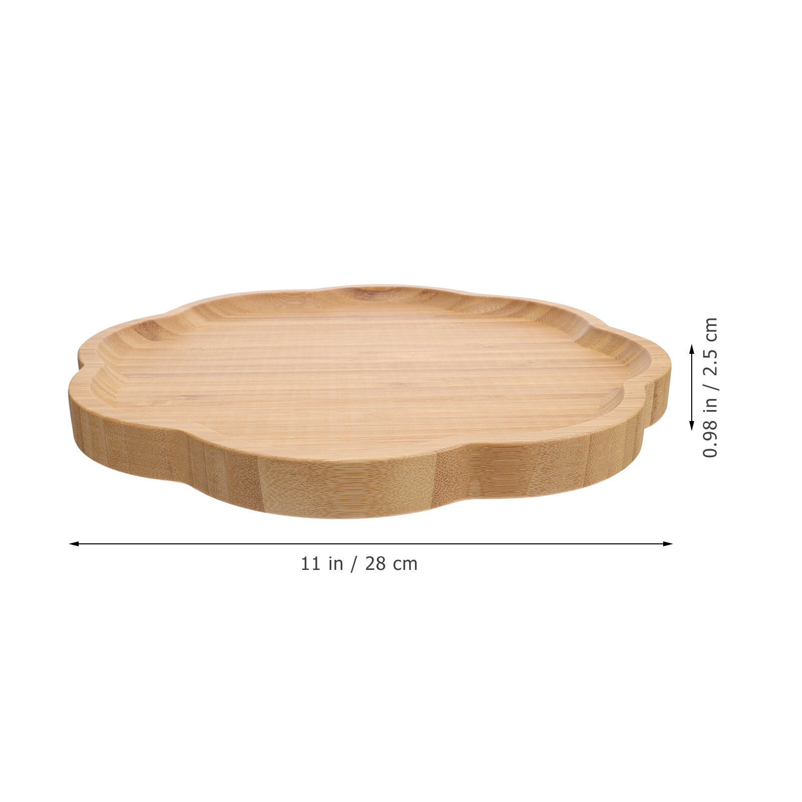 Поднос Для Суши Из Бамбука Прочный Поднос Для Подачи Еды 28X28Cm