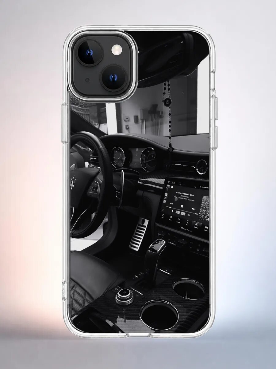 Чехол iPhone 13 руль внедорожника силиконовый