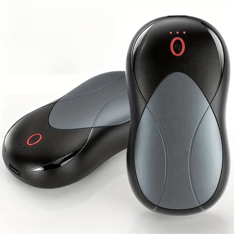 Аккумуляторные грелки для рук комплект 2 шт, USB-зарядка, 3 режима нагрева, световой индикатор, корпус из АБС-пластика, черный, для зимних видов спорта и активного отдыха