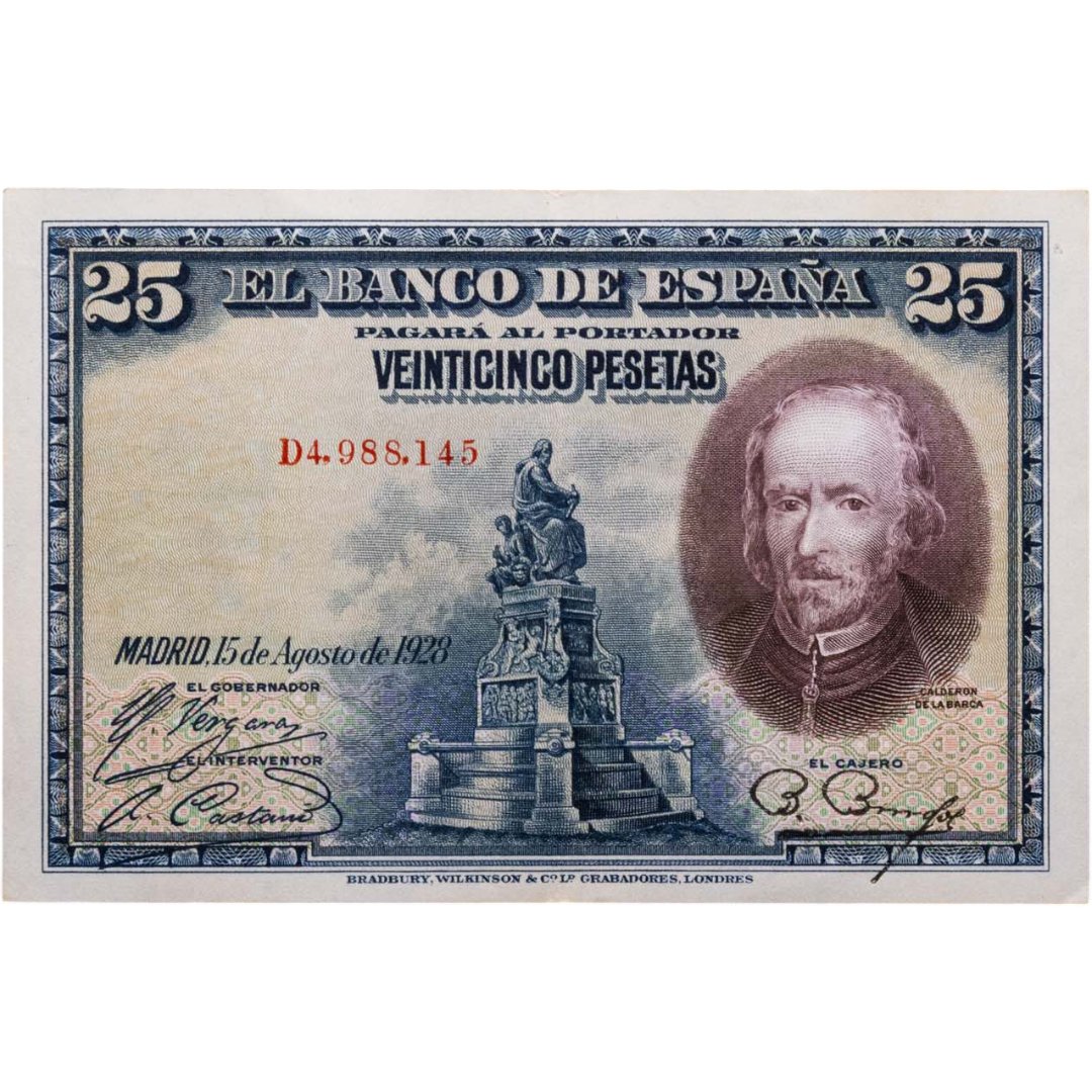 Испания 25 песет 1928 Pick 74 b