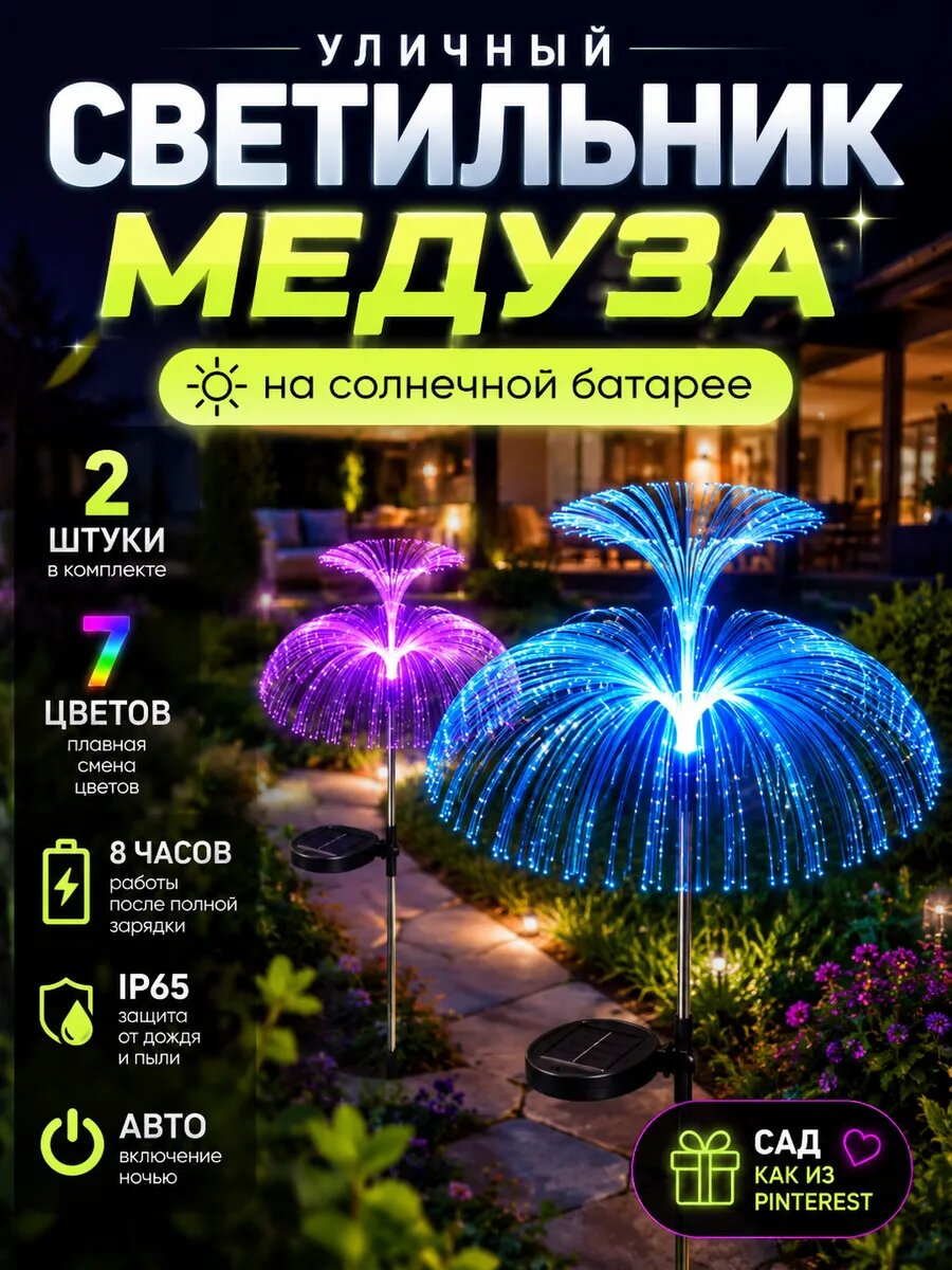 Фонарики садовые на солнечной батарее