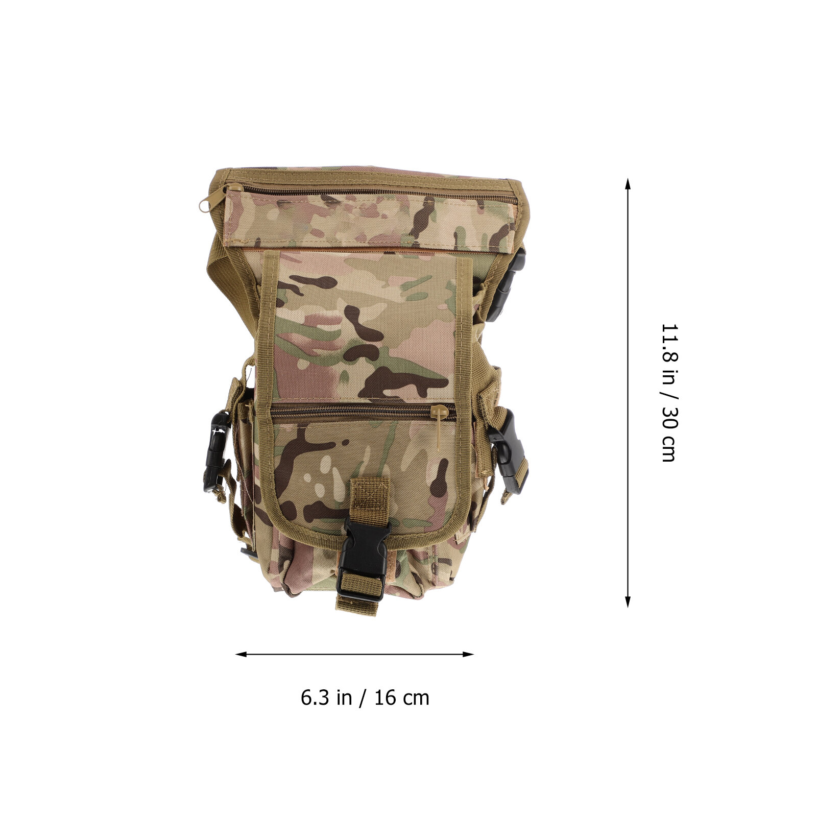 Внешний Ножной Рюкзак Кемпинговый Бедренный Рюкзак Из Ткани Оксфорд Camouflage 30x16x15cm