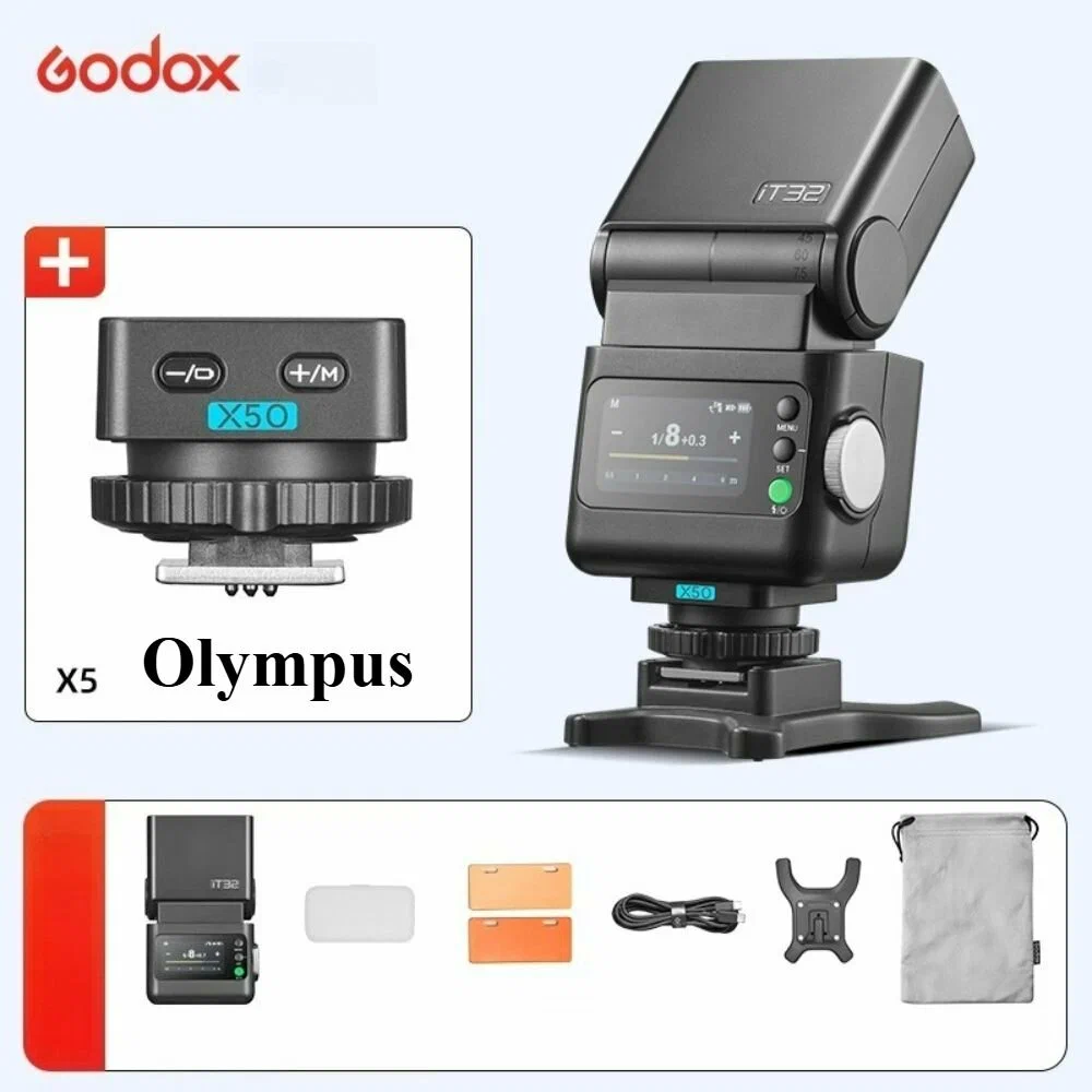 Вспышка Godox iT32, для Olympus, с триггером X5O, беспроводной, HSS
