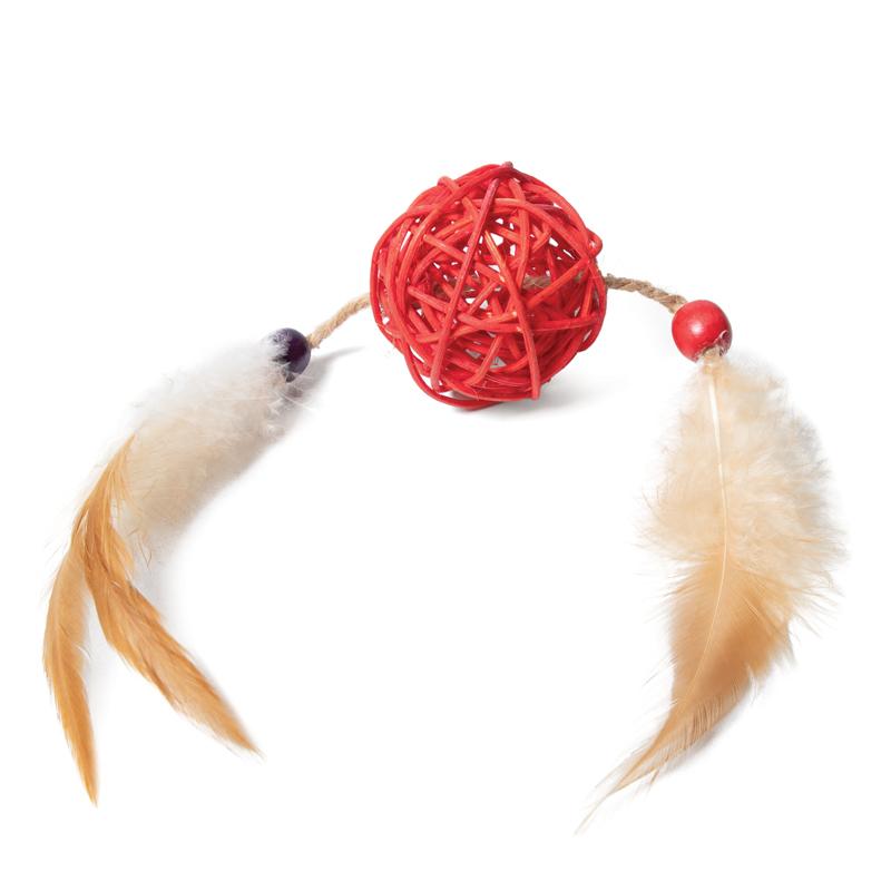 Игрушка (Triol) Шар с перьями для кошек, d50 200мм