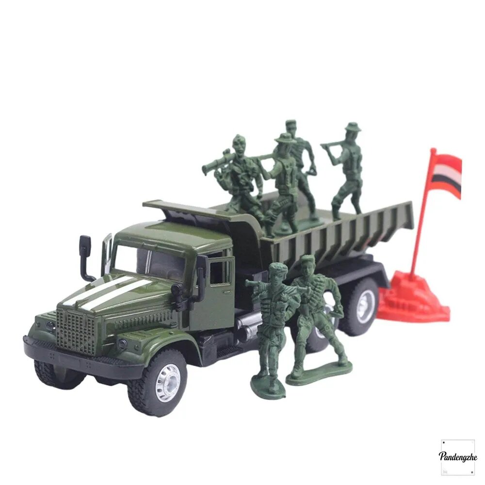 Модель грузовика из литого металла, масштаб 1:43, игрушка с подсветкой и звуком, для детей, прочный сплав, с открывающимися дверями, коллекционная модель, для подарка