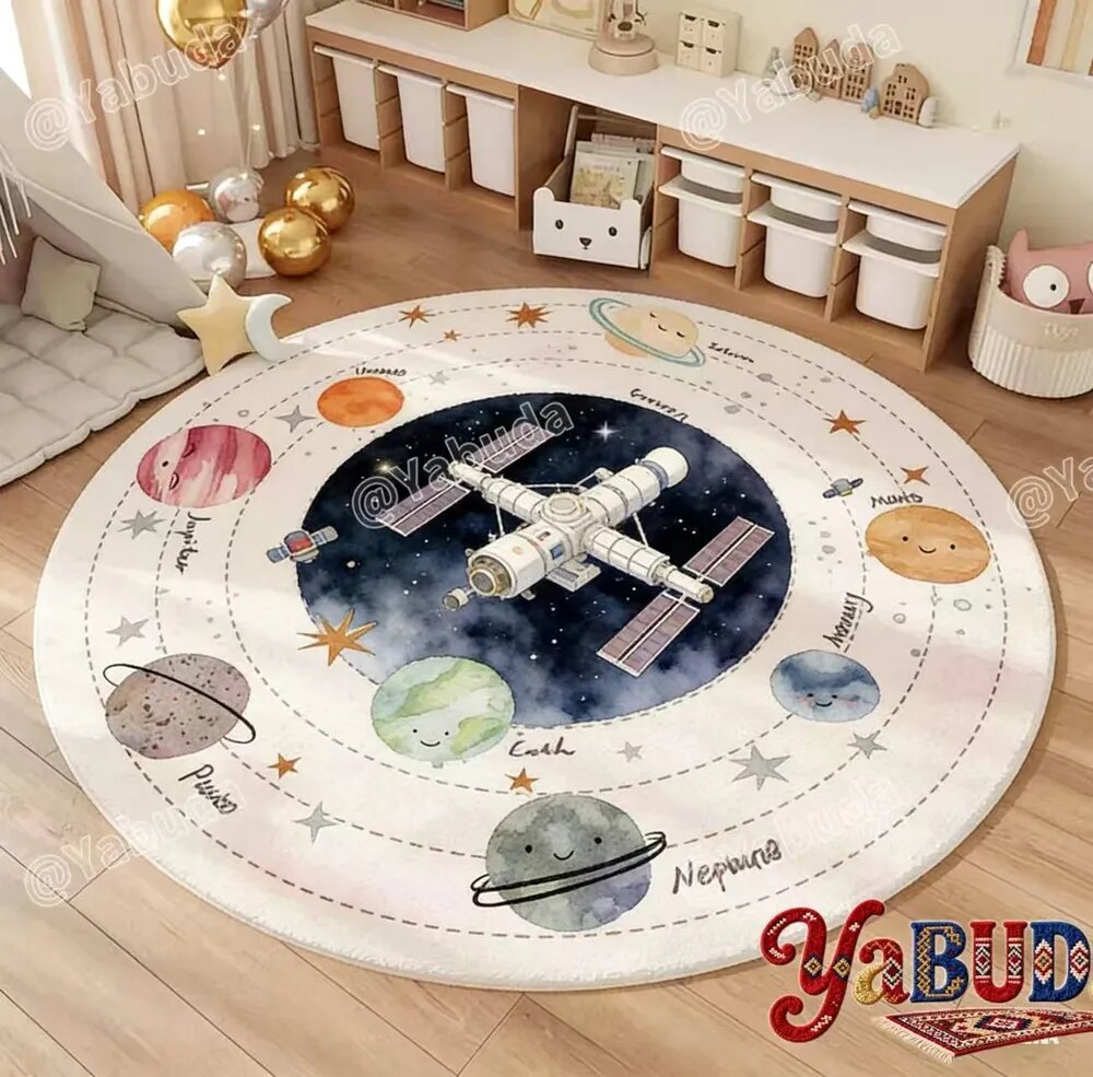Коврик 120x120 см 3 мм животные разноцветный