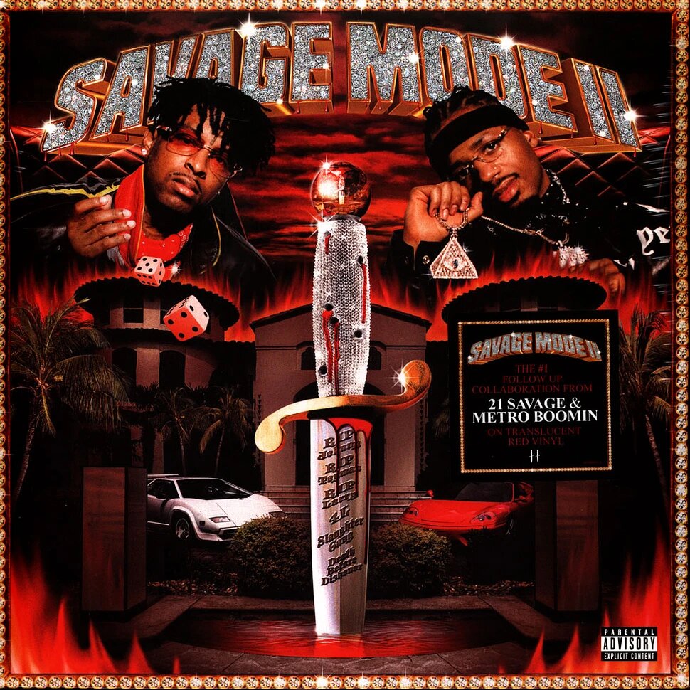 Виниловая пластинка 21 Savage Metro Boomin Savage Mode II (Translucent Red Vinyl)