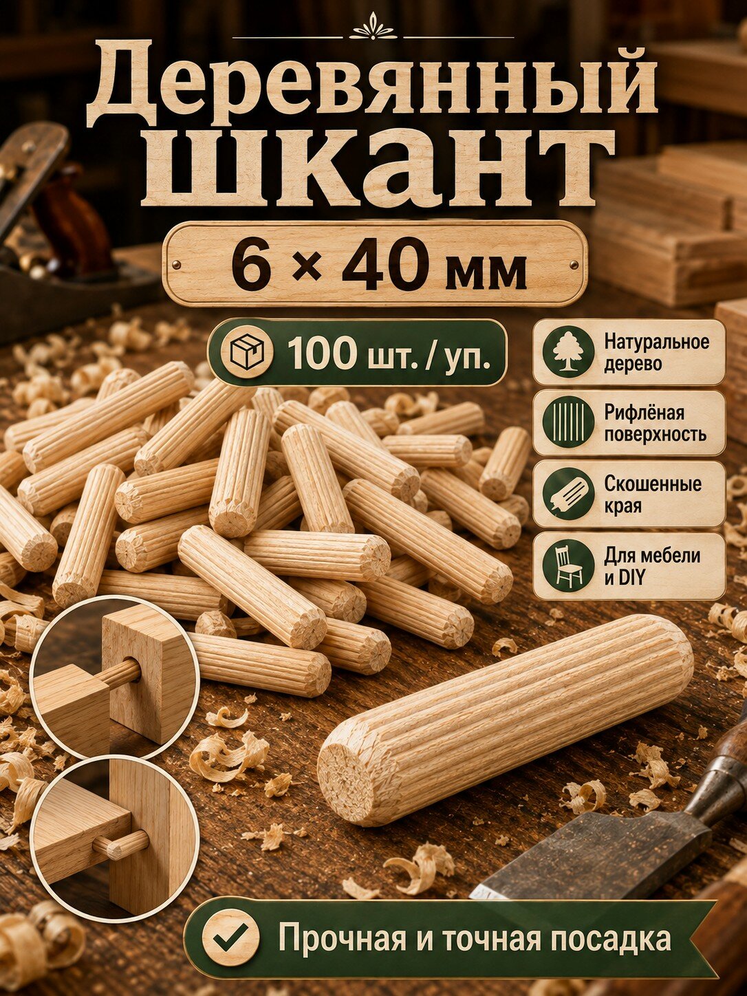 Шкант мебельный ,4см