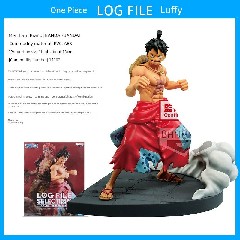 Bandai One Piece Wano Country LOG Luffy 14cm Kollektsionnaya Figurka - Premium 3D Resin Model dlya vzroslykh sobiratelei