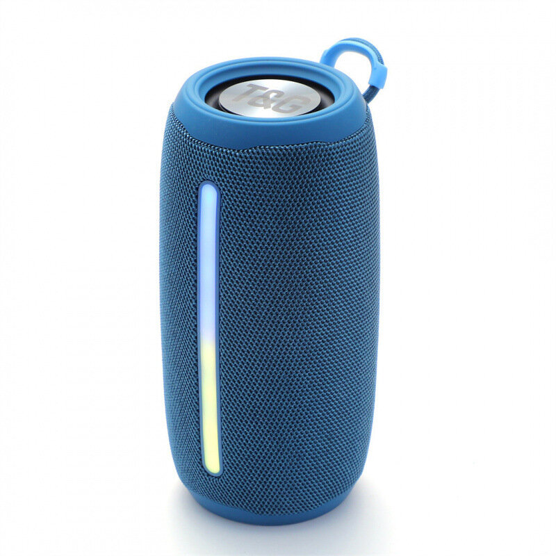 Портативная Bluetooth колонка с ручкой, басом, радиоприемником, слотом TF и USB, плеер для телефона - Синий