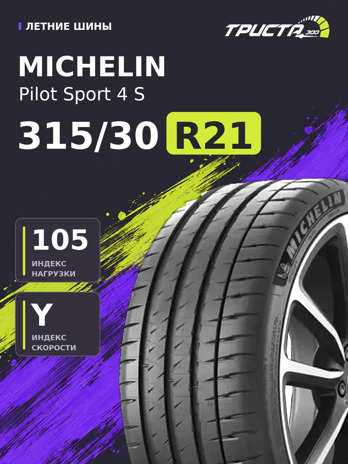 Шина Michelin Pilot Sport PS4 S 315/30R21 105Y