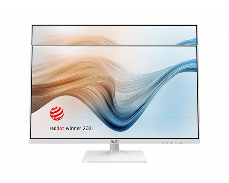Монитор MSI Modern MD272XPW 27" 16:9 FHD(1920x1080) IPS Flat, 1ms(MPRT),1000:1,100M:1,300nit,178/178, HDMI 1.4b, DP 1.2a, USB-C,2xUSB-A, USB-B, Speaker, Tilt, Swivel, Height, Pivot,100HZ, White(white cable),1y war-ty