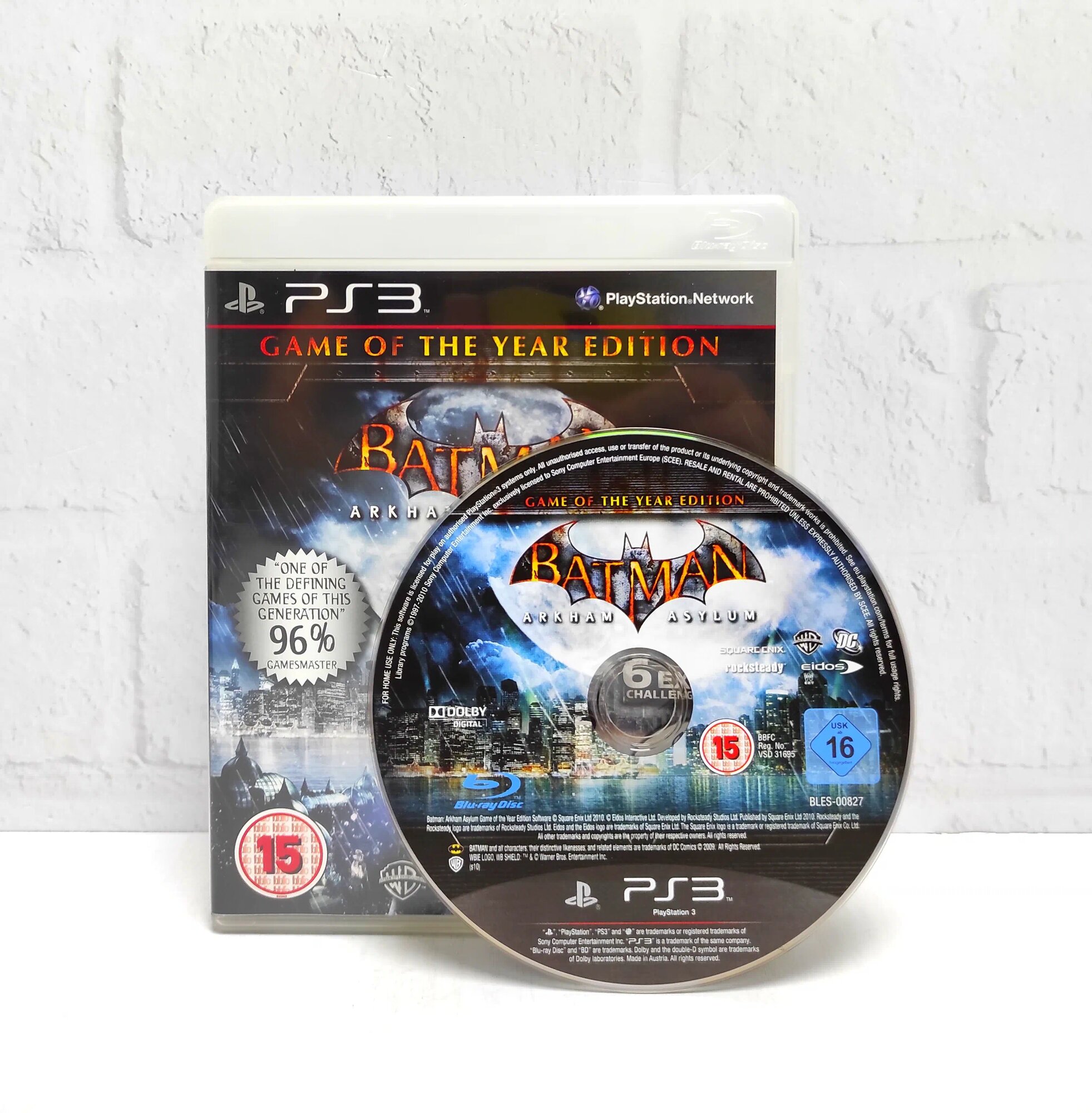 Batman Arkham Asylum GOTY Английский язык BLES 00827 Видеоигра на диске PS3. Товар уцененный