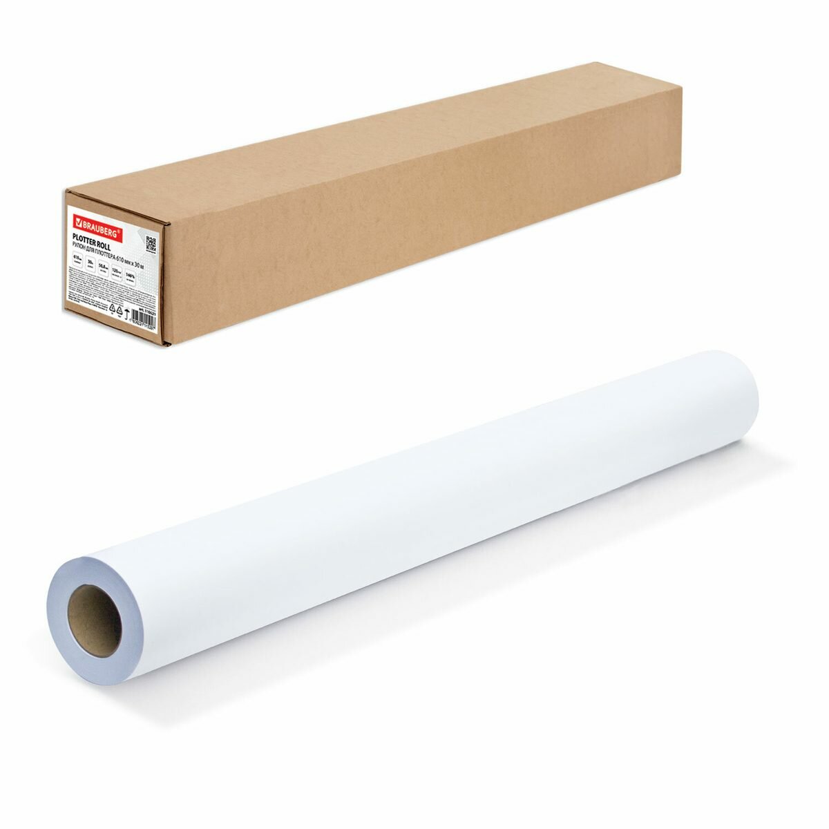 Бумага широкоформатная Brauberg (24" (610мм), намотка 30м, 120г) (110621)