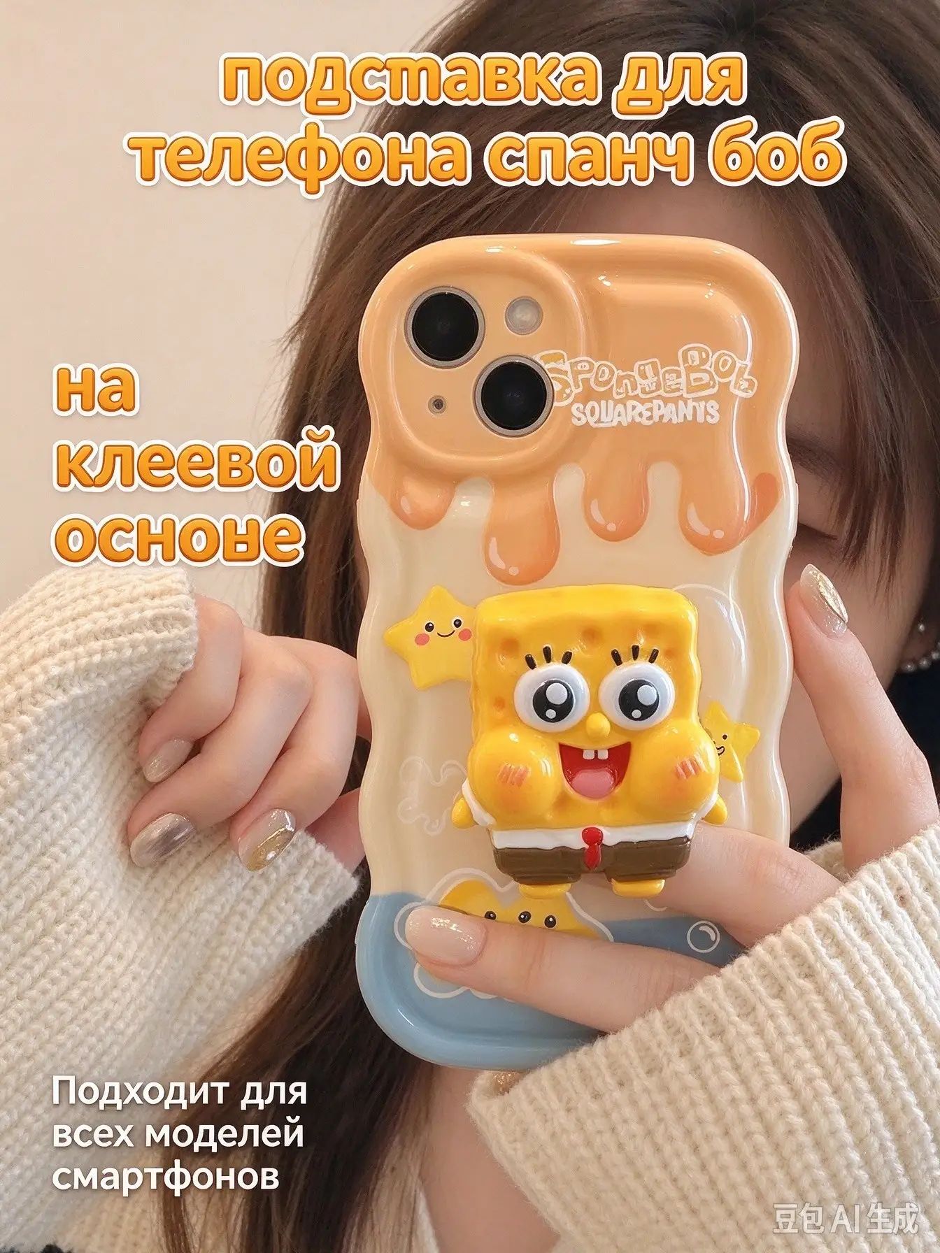 Подставка для телефона спанч боб