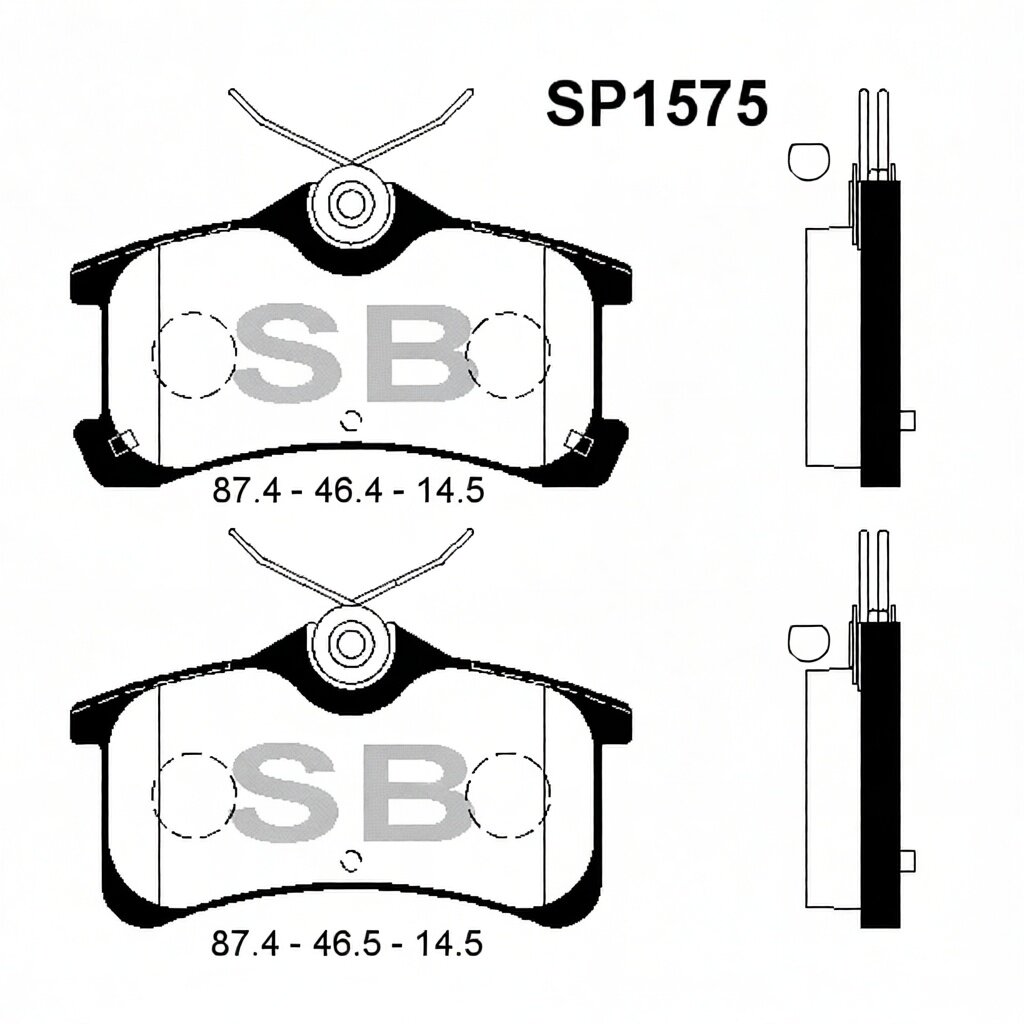 Колодки тормозные дисковые Toyota Corolla 1.4i/1.6i/2.0D 97-00 SP1575 Sangsin brake арт. SP1575
