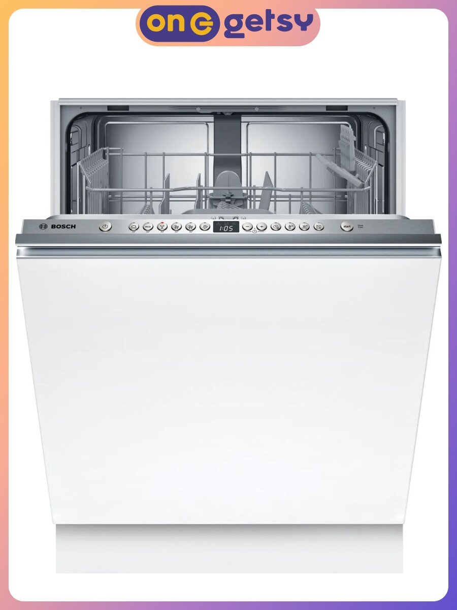 Встраиваемая посудомоечная машина Bosch Serie 2 SMV26AX00Q, 1/2 загрузки, уровень шума 48 дБ, 12 комплектов