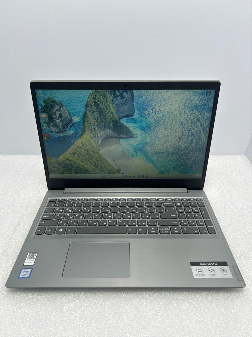 Ноутбук Lenovo IdeaPad S145-15API (81UT0058RU) 15.6" /AMD Athlon 300U/RAM 4 ГБ/SSD 256 ГБ/Radeon Vega 3/1920x1080/TFT/Windows 11/Подсветка кл-ры: нет/серый. Состояние: Уценка/небольшой след на матрице от клавиатуры/B1
