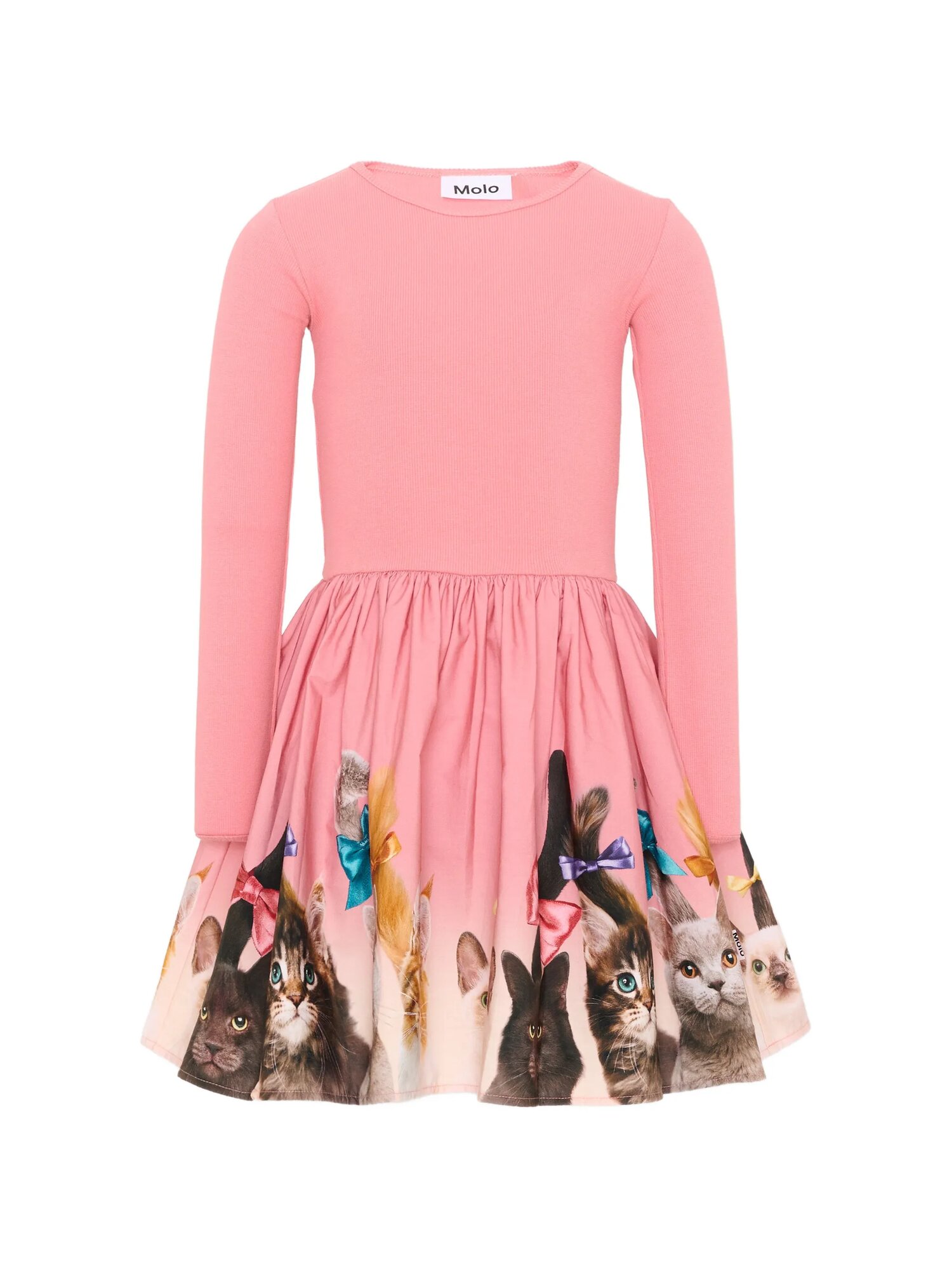 Платье Cat-print long-sleeve dress