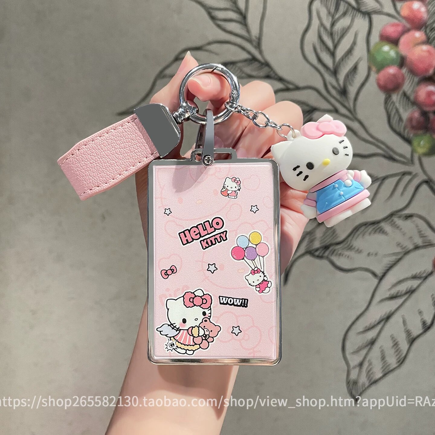 NIO Firefly NFC Чехол для ключа с подвеской кошки KT и розовой сплетенной веревкой для электромобиля