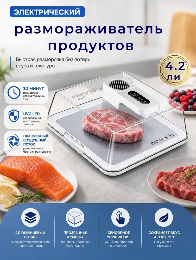 Shenling Доска для разморозки продуктов, 27.5x27.5 см, 1 шт, алюминий