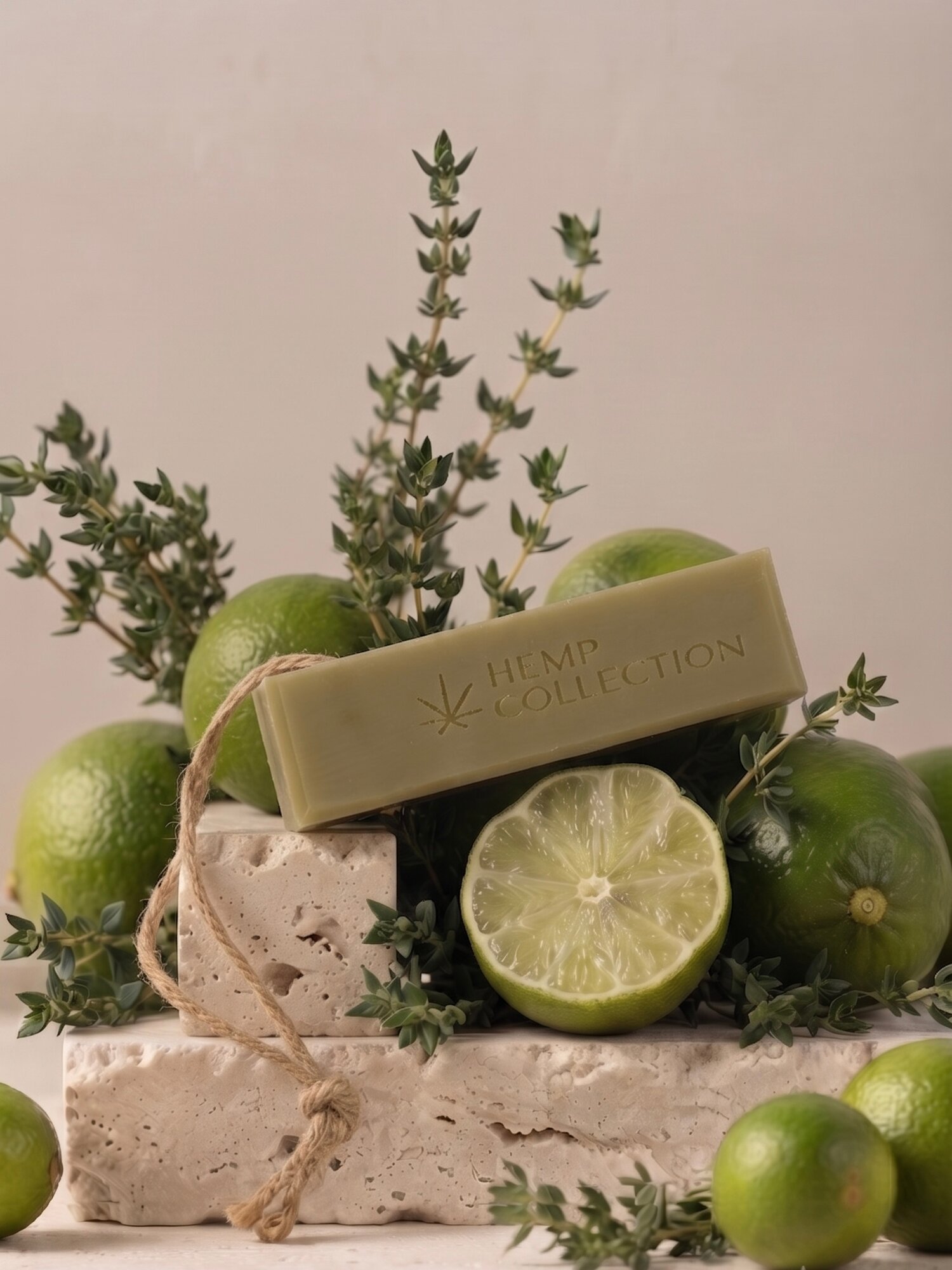Мыло твердое натуральное с зеленой глиной и маслом конопли Grower cosmetics GREEN CLAY 150гр