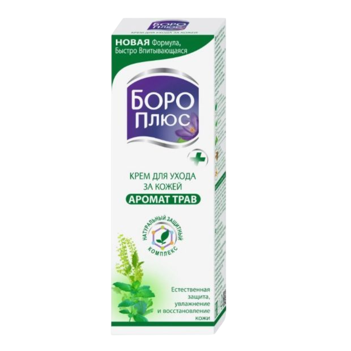 Боро Плюс, зеленый крем (аромат трав), 80 мл